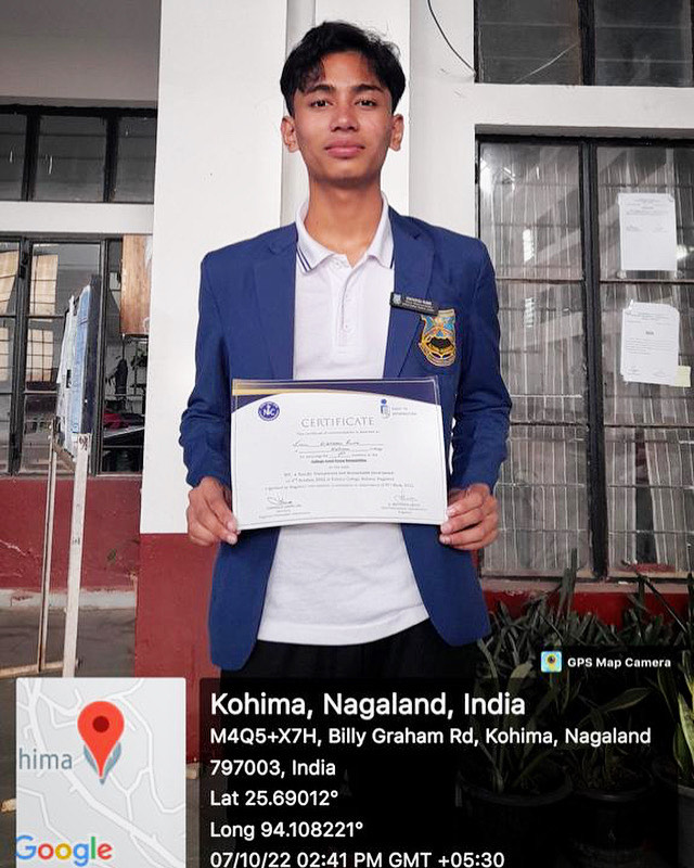 Kikhosou Rame of KCK bags first position in state-level RTI essay competition - Kohima College