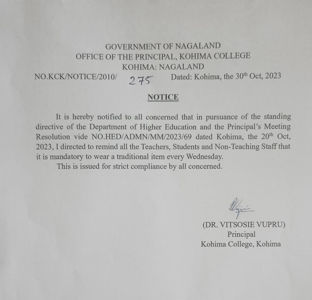 NOTICE - Kohima College
