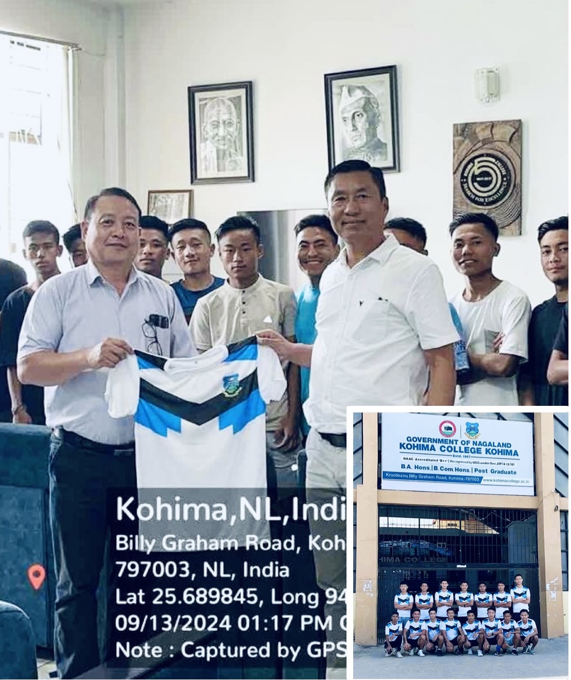 KCK College Unveils Official Football Jersey - Kohima College